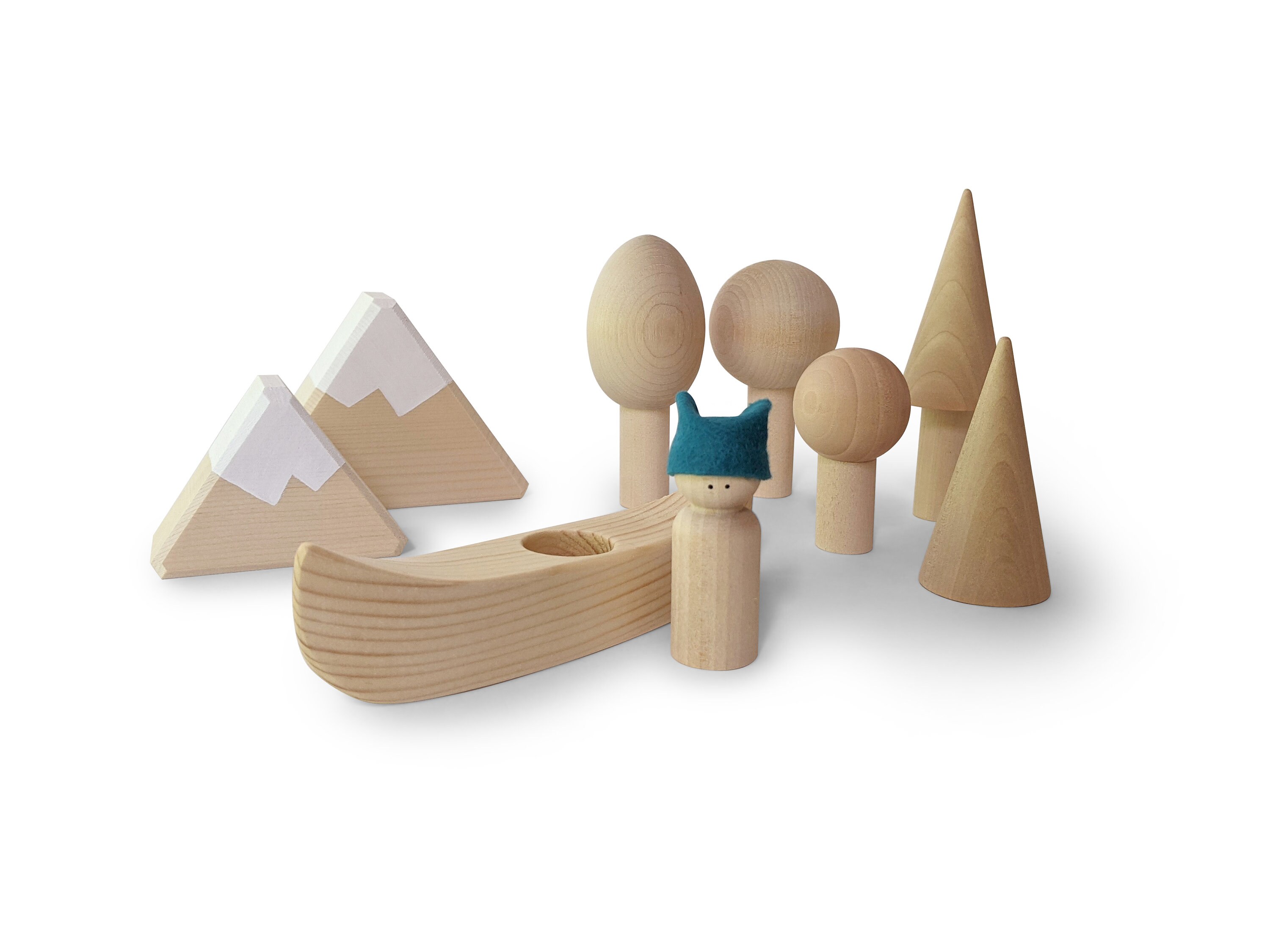 Canoe Adventure Play Set Peg Doll Play Set Wooden Canoe | Etsy