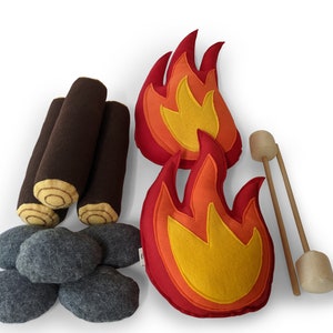 Campfire Play Set Felt Campfire Pretend Play Kids Room Decor Campfire ...