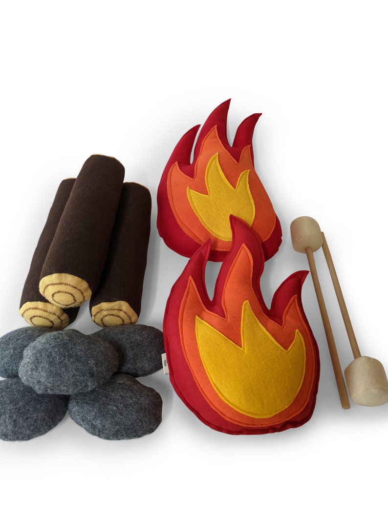 Campfire Play Set Felt Campfire Pretend Play Kids Room - Etsy