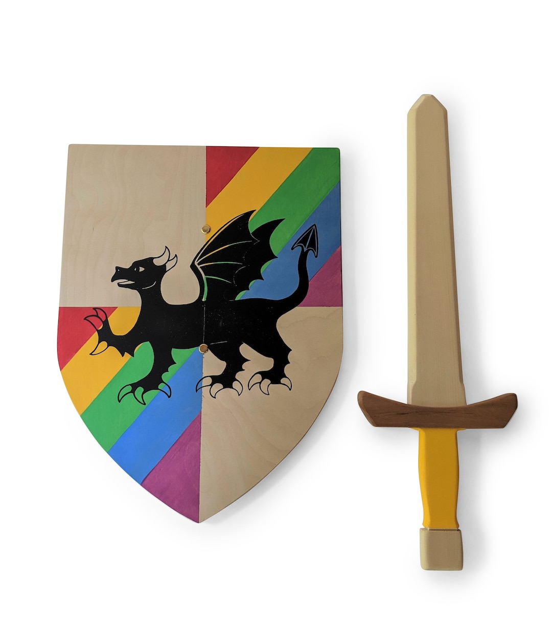 Wooden Sword and Shield Set Knight Costume Wooden Sword - Etsy