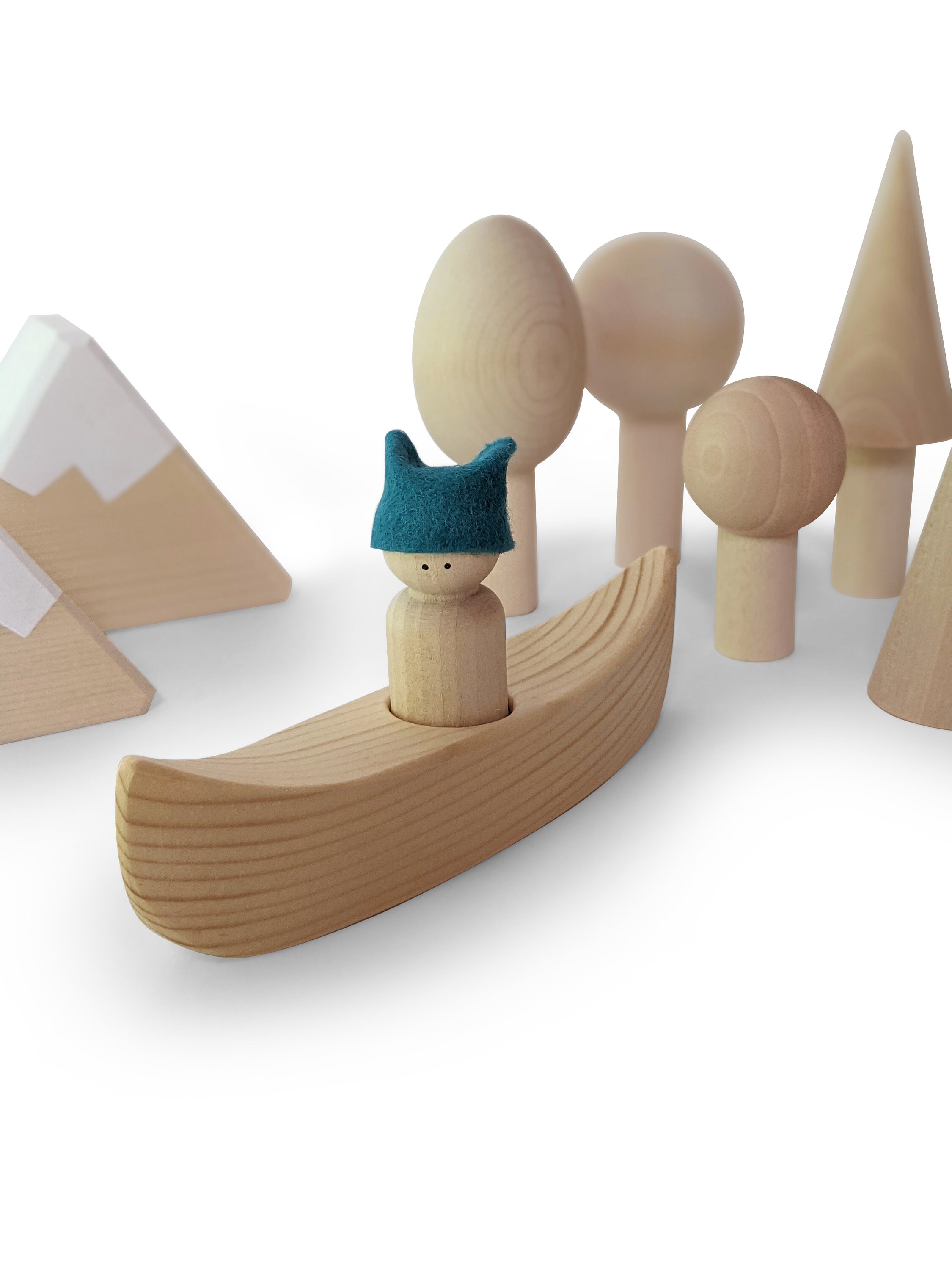 Canoe Adventure Play Set Peg Doll Play Set Wooden Canoe | Etsy