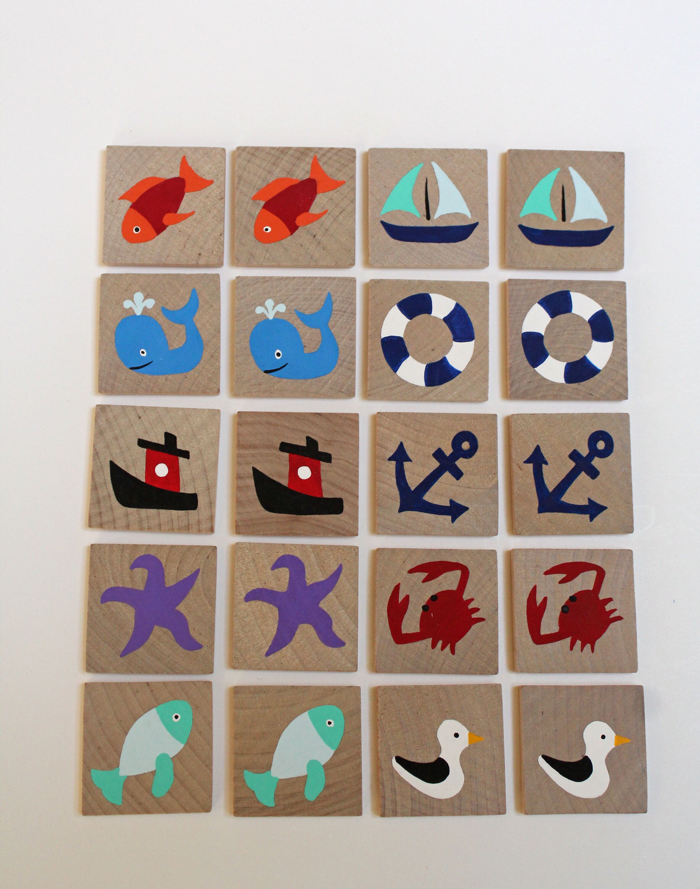 Memory Game OCEAN memory game Make a Match Game Matching | Etsy