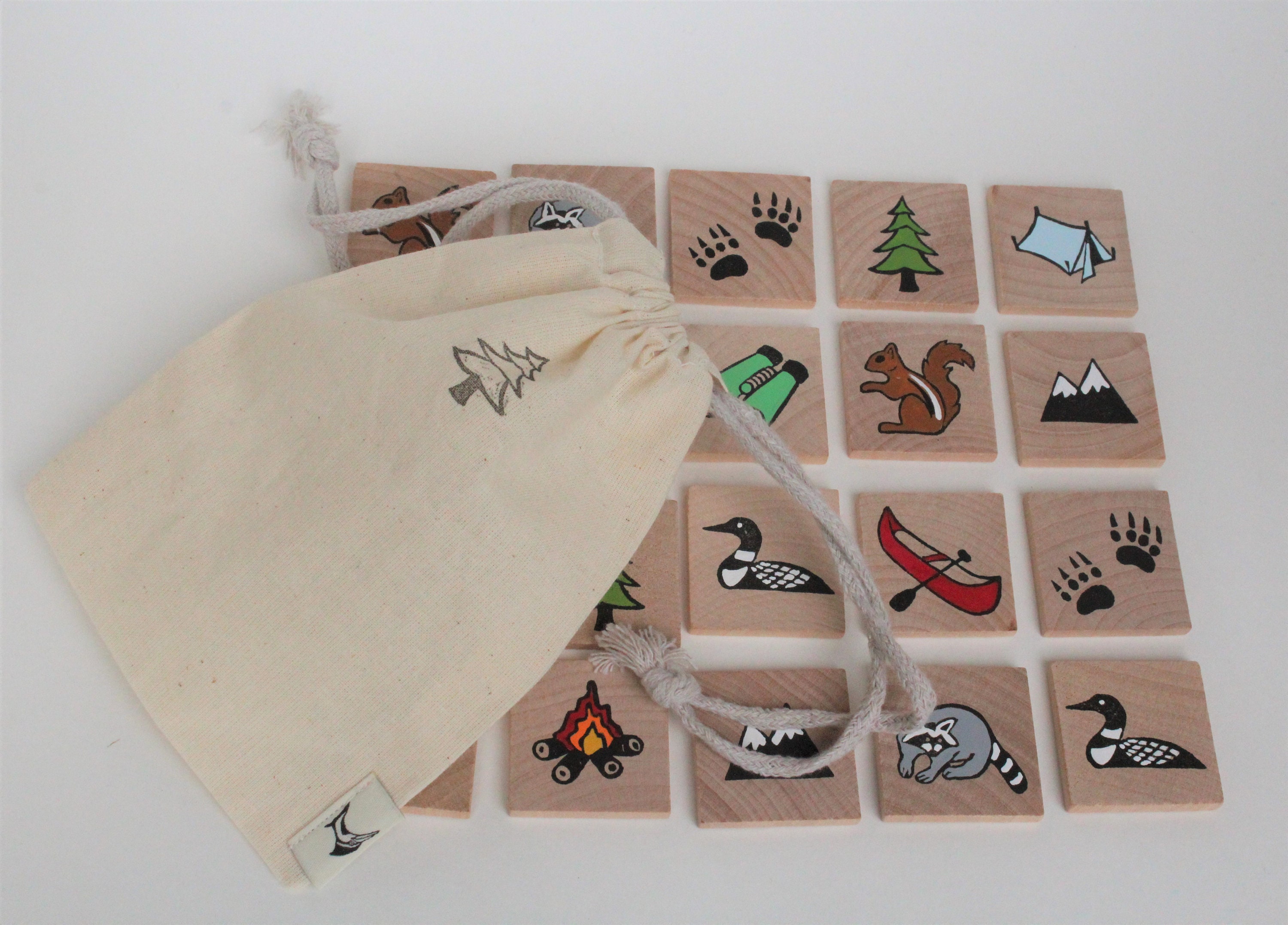 Memory Game NATURE memory game Matching Game Wooden Toy | Etsy