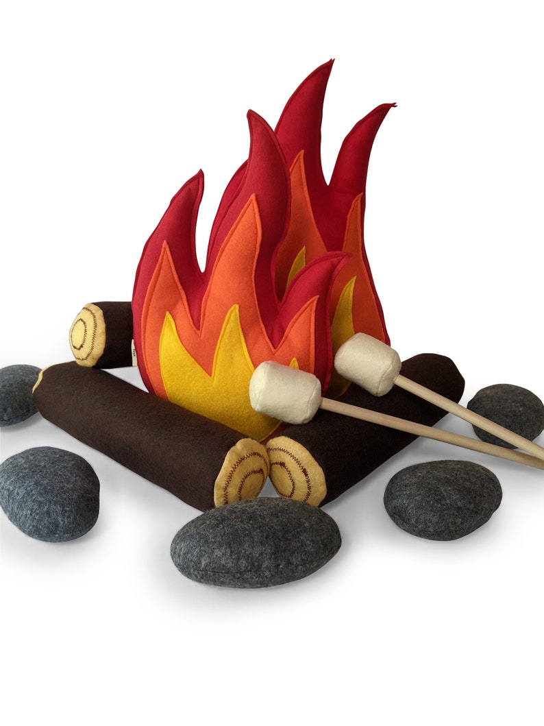 Campfire Play Set Felt Campfire Pretend Play Kids Room - Etsy