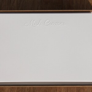 Embossed Personalised Cards Letterpress Printed Correspondence Cards ...