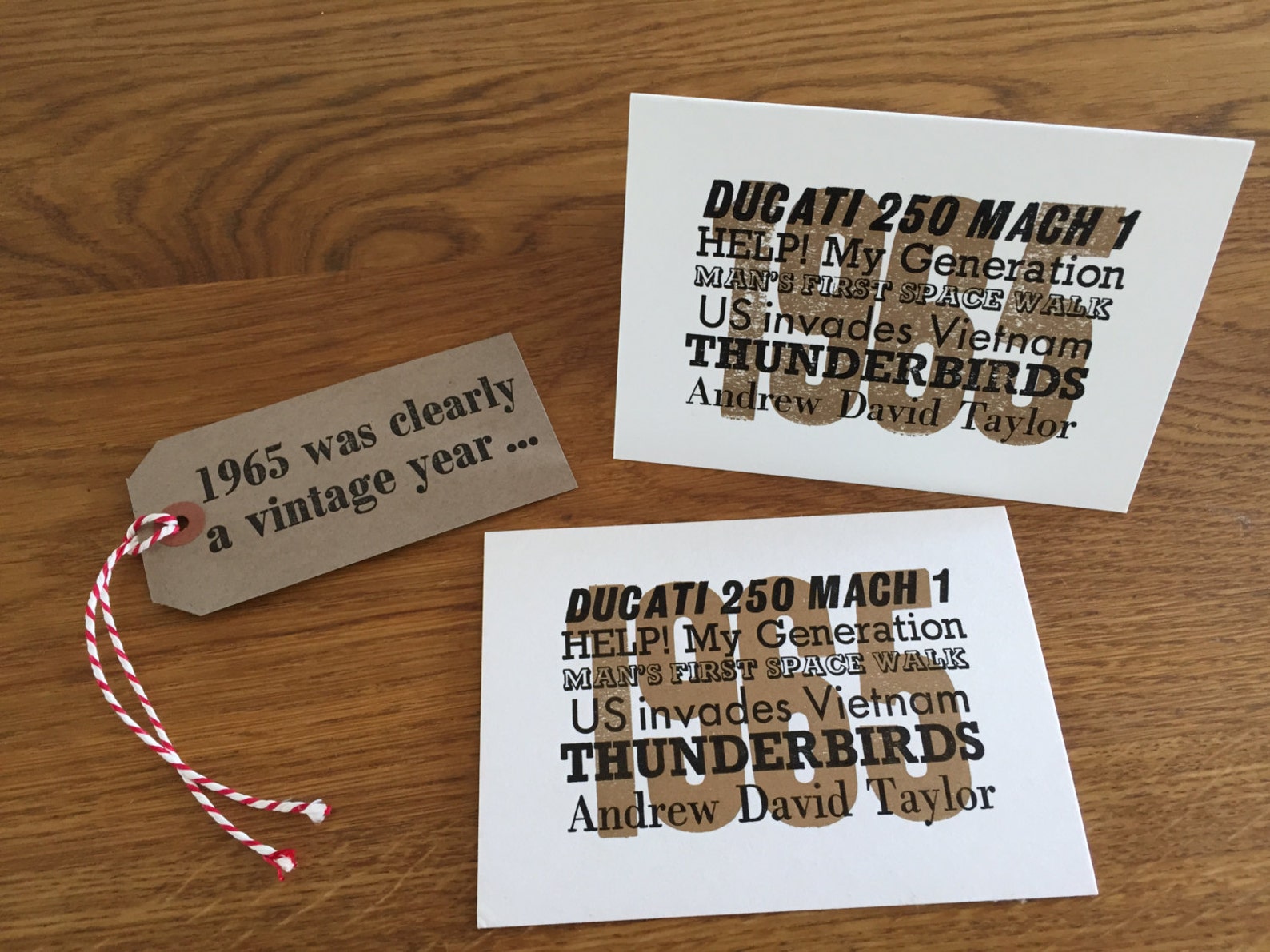 Personalised Birth Year Card, Letterpress Printed, Including Name ...