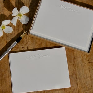 Embossed Personalised Cards Letterpress Printed Correspondence Cards ...