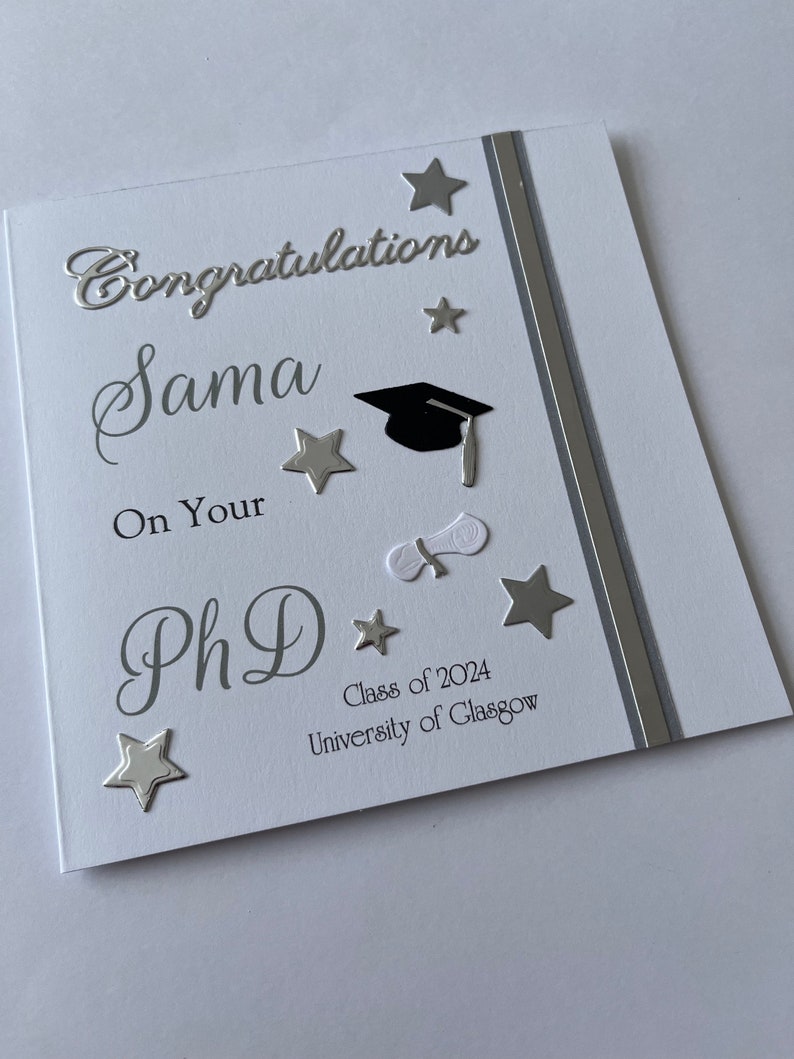 Personalised Handmade Well Done Congratulations Graduation Phd Card ...