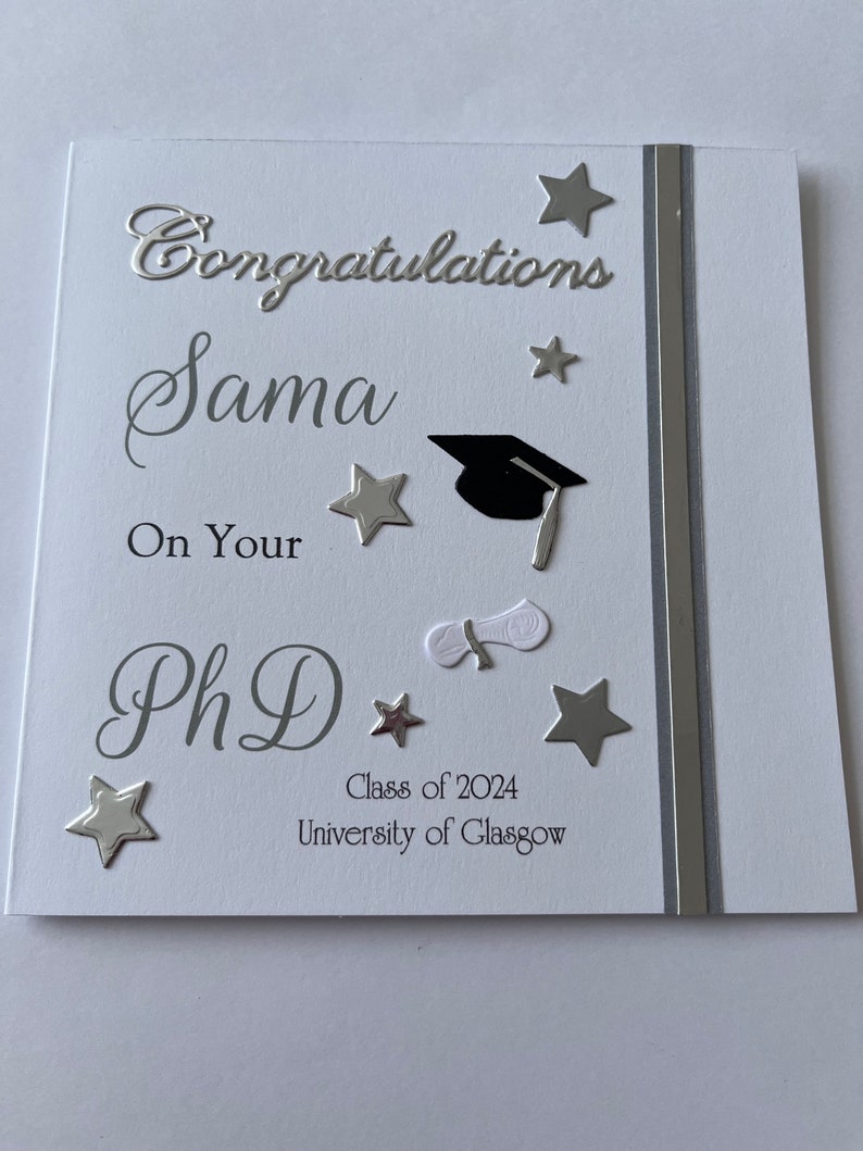 Personalised Handmade Well Done Congratulations Graduation Phd Card ...