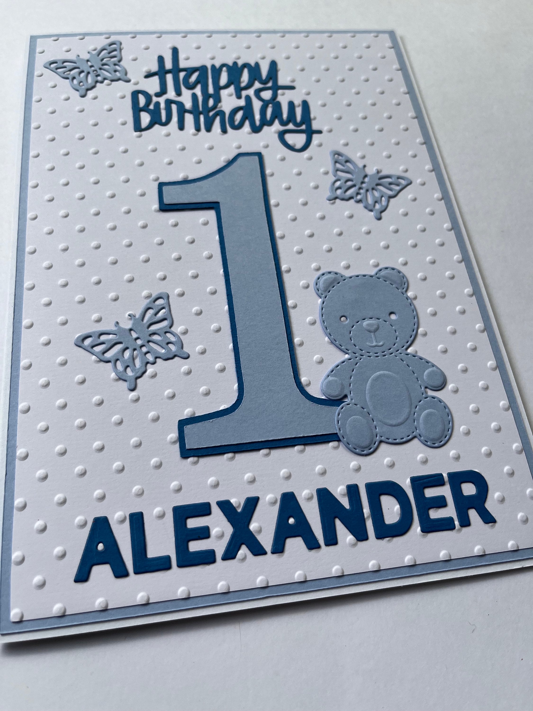 Personalised Handmade Birthday Card 1st First Birthday Kids Birthday ...