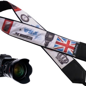 Camera Strap With the British Flag, Big Ben, Queen's Crown ...