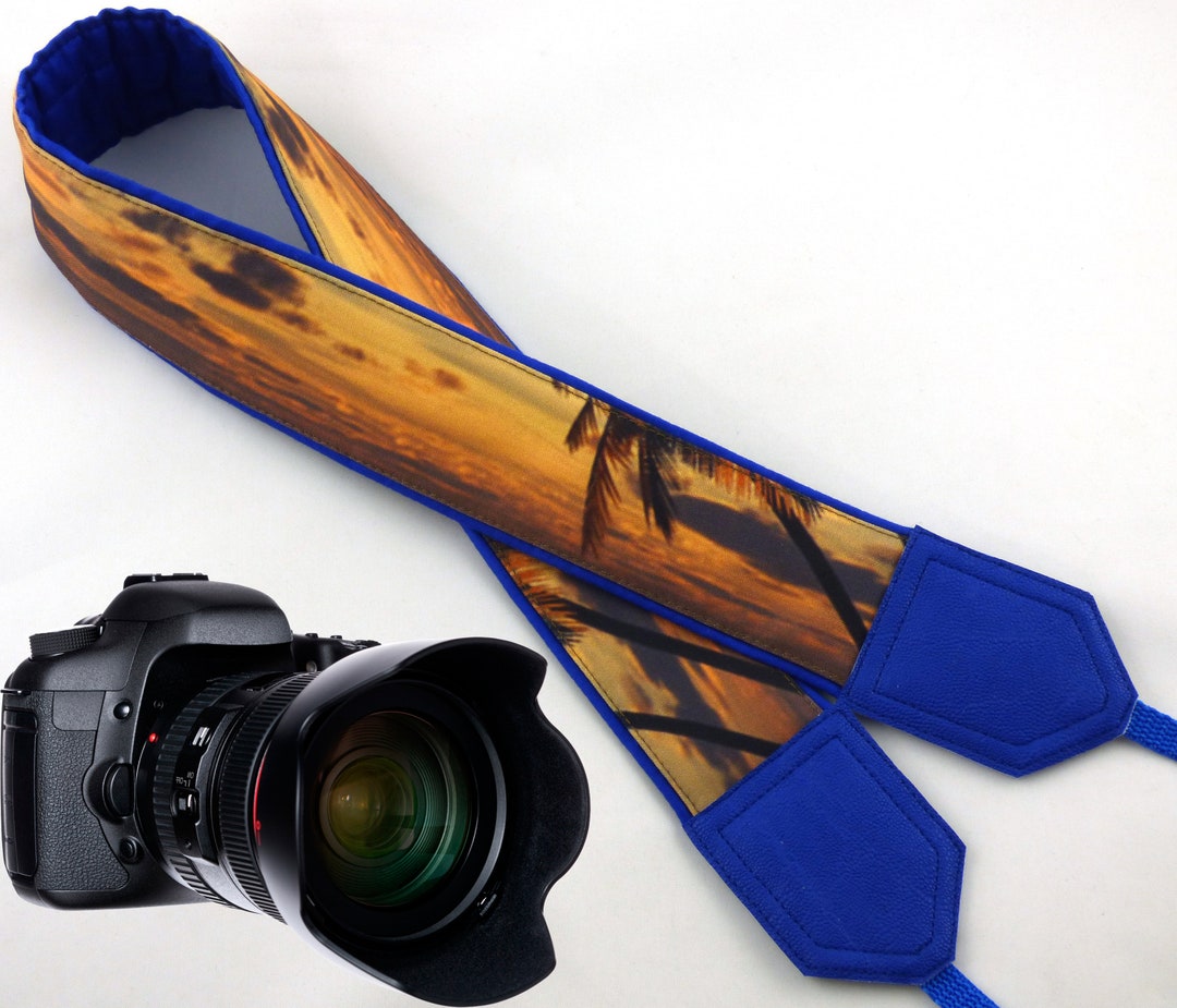 Personalized Camera Strap With Sunset Design. Beach Camera Strap. DSLR ...