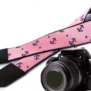 Anchors Camera Strap. Pink DSLR / SLR Camera Strap. Photo Accessories ...