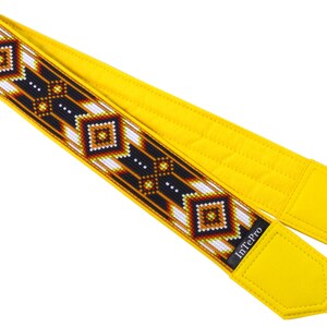 DSLR Camera Strap With Yellow Native Design. Gift Idea for Photographer ...