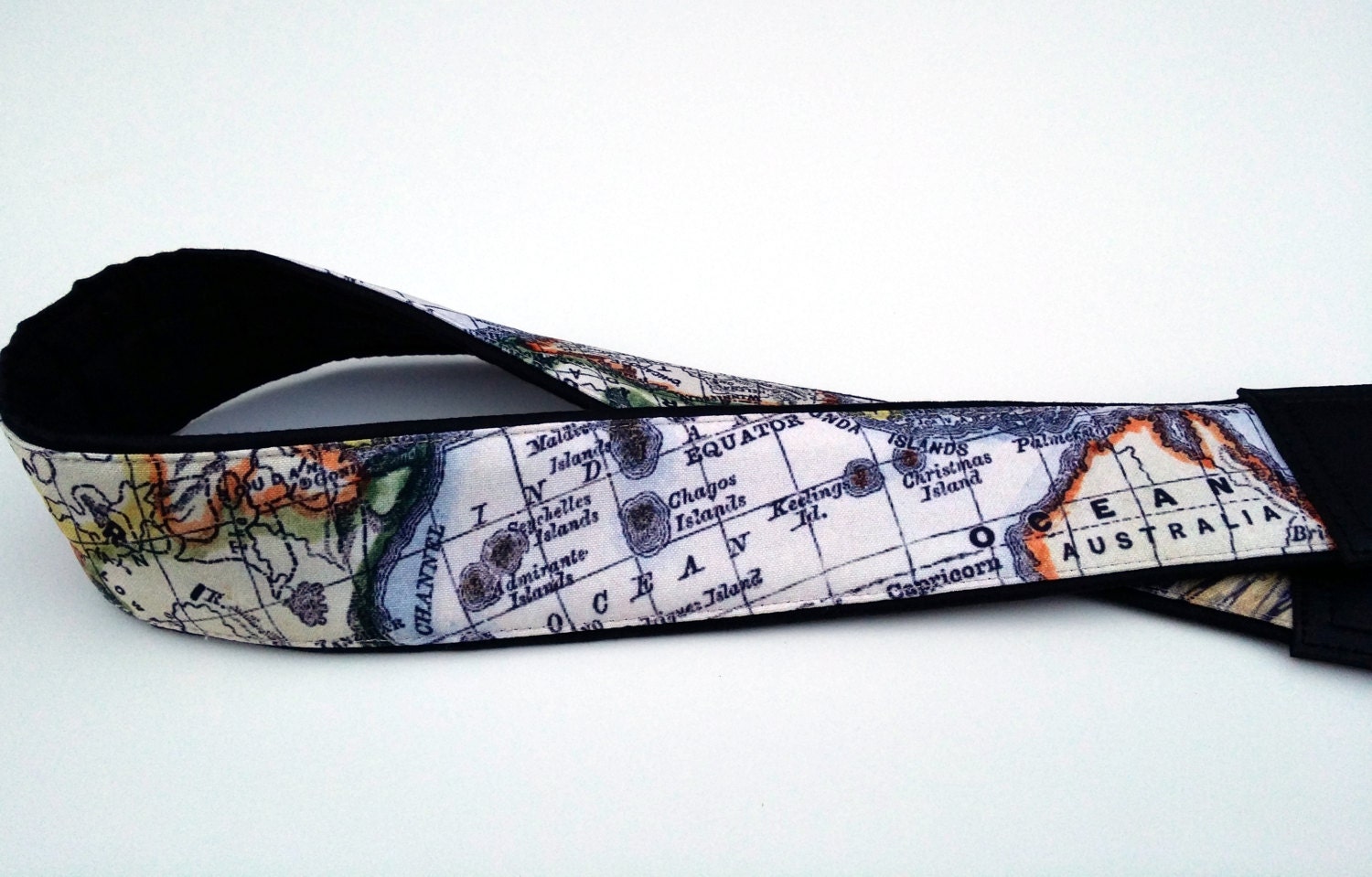 Map Camera Strap. World Map: Australia North America Africa. | Etsy