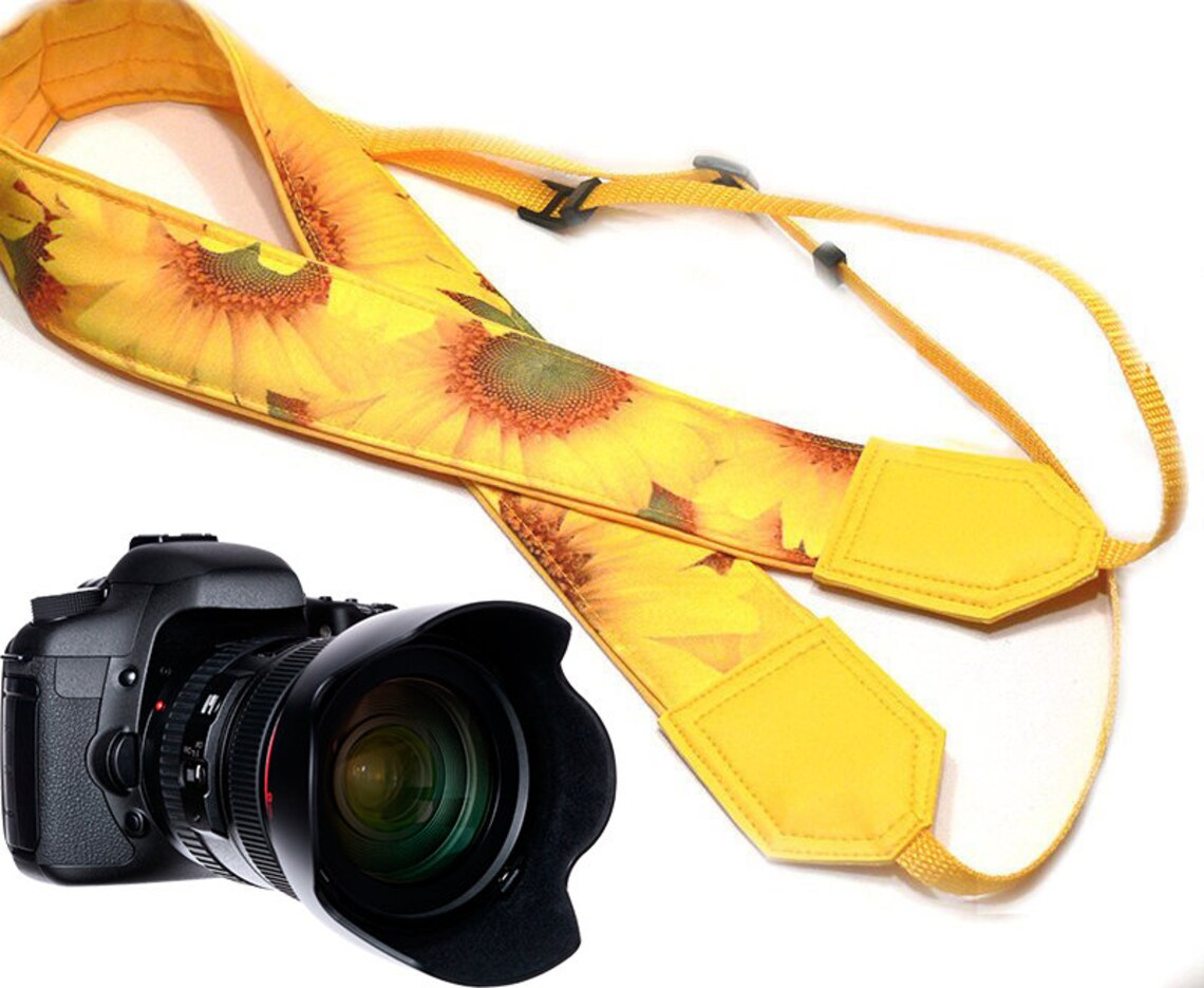 Sunflowers Camera Strap. Yellow Camera Strap. Gift for Her. | Etsy