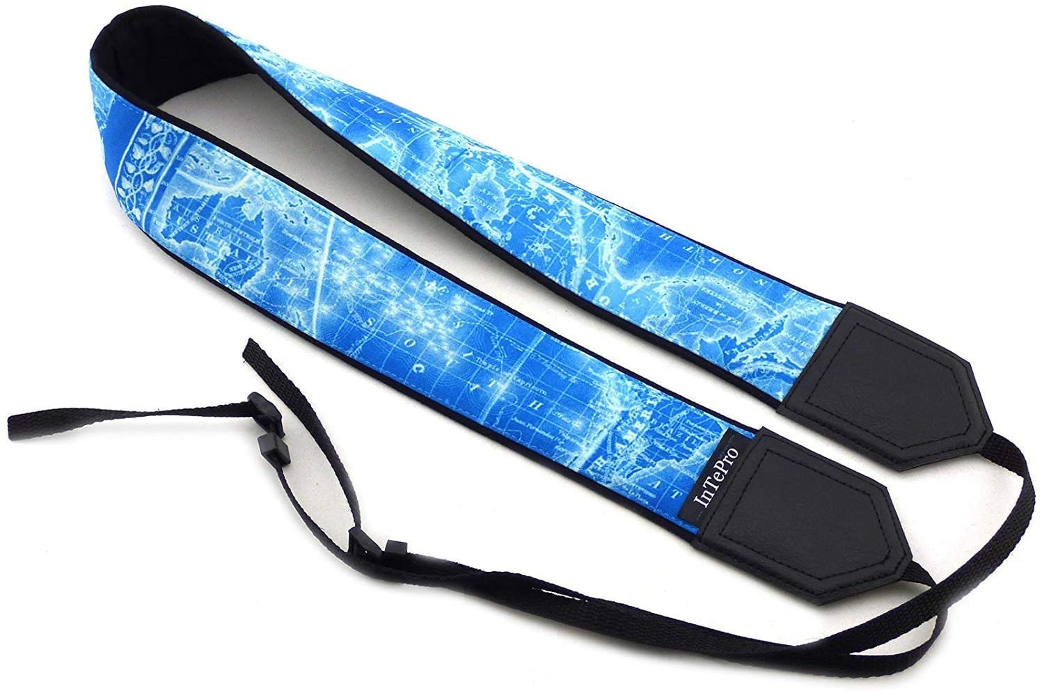 Camera Strap With Blue Map Design. Soft and Well Padded Camera Strap ...
