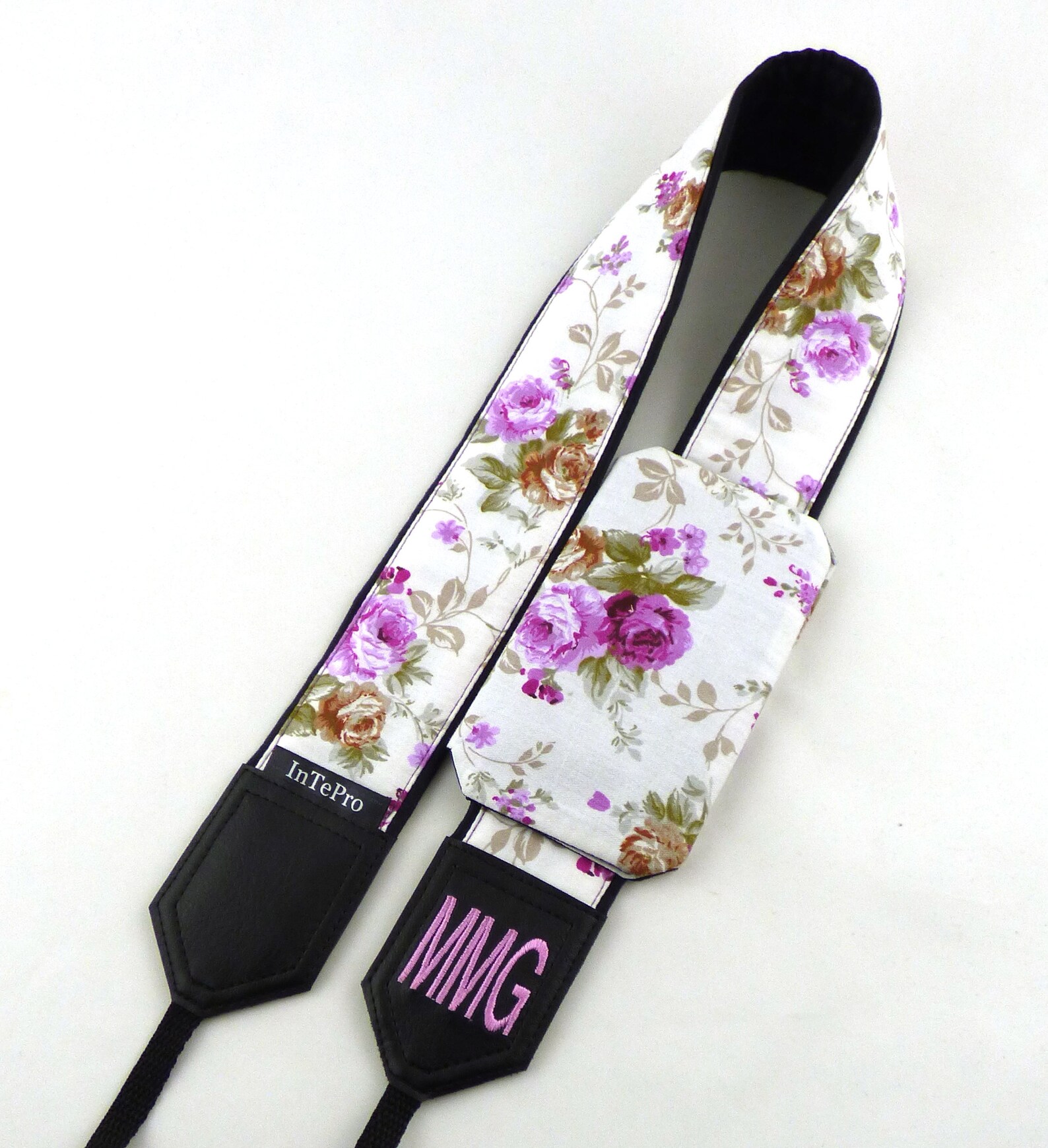 Flowers Camera Strap. Pink Roses Camera Strap. DSLR /SLR Camera Strap ...