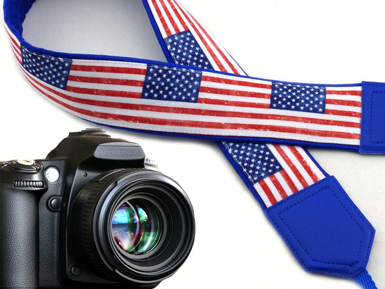 Personalized Camera Strap-independence Day Sale-us Flag Camera Strap ...