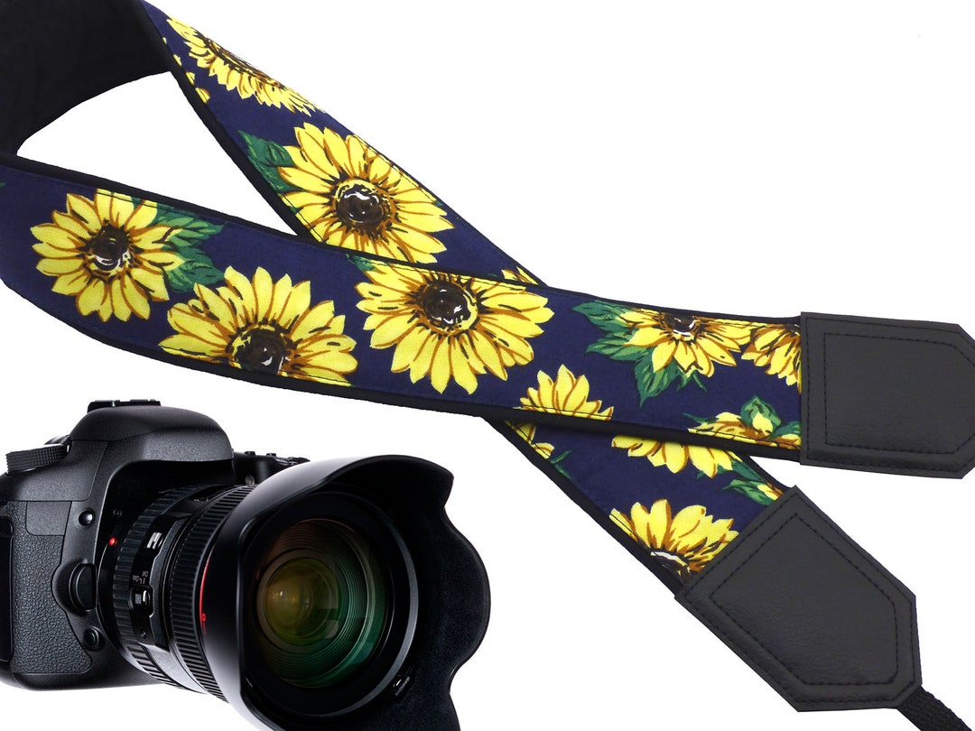 Personalized Sunflowers Camera Strap - Soft, Padded, and Stylish - DSLR ...