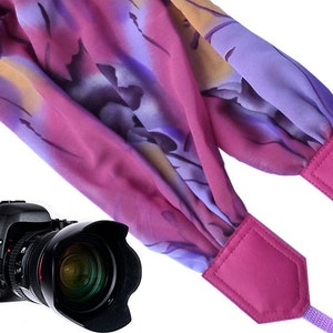 Pink, Purple Scarf Camera Strap by Intepro. - Etsy