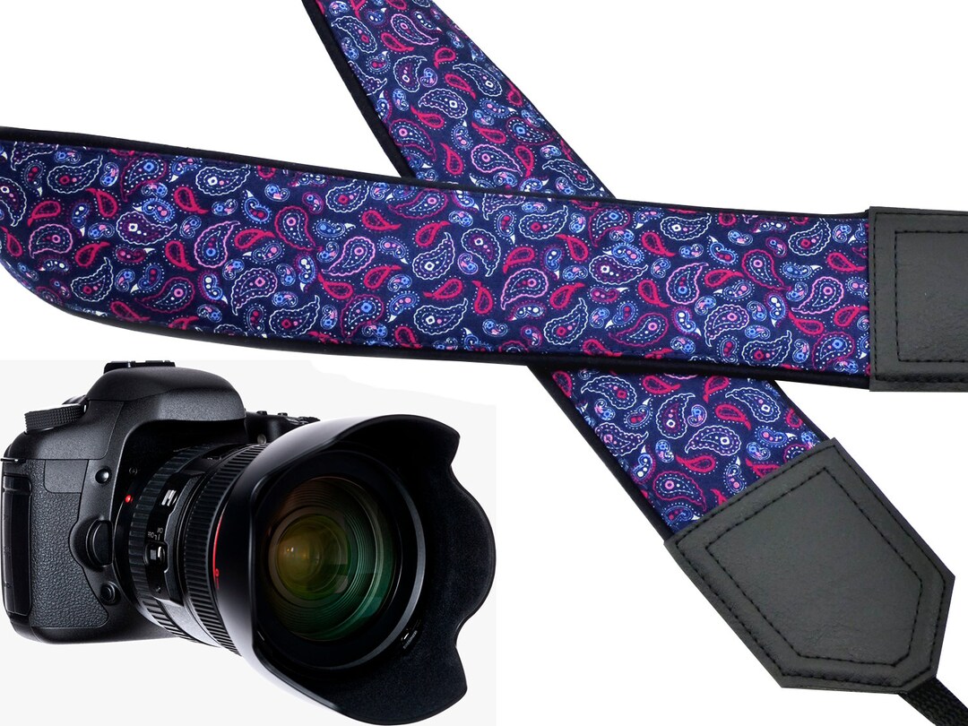 Paisley Camera Strap. Camera Strap With Multicolor Drops. Durable ...