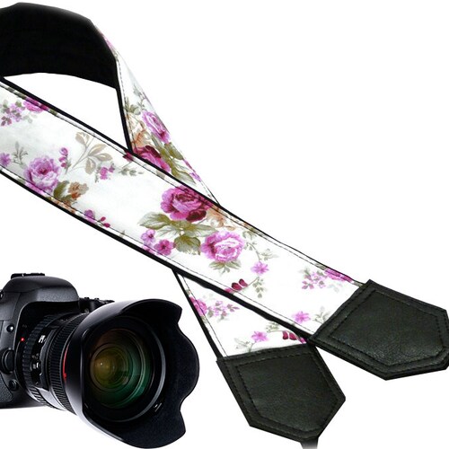 Flowers Camera Strap. Pink Roses Camera Strap. DSLR /SLR - Etsy