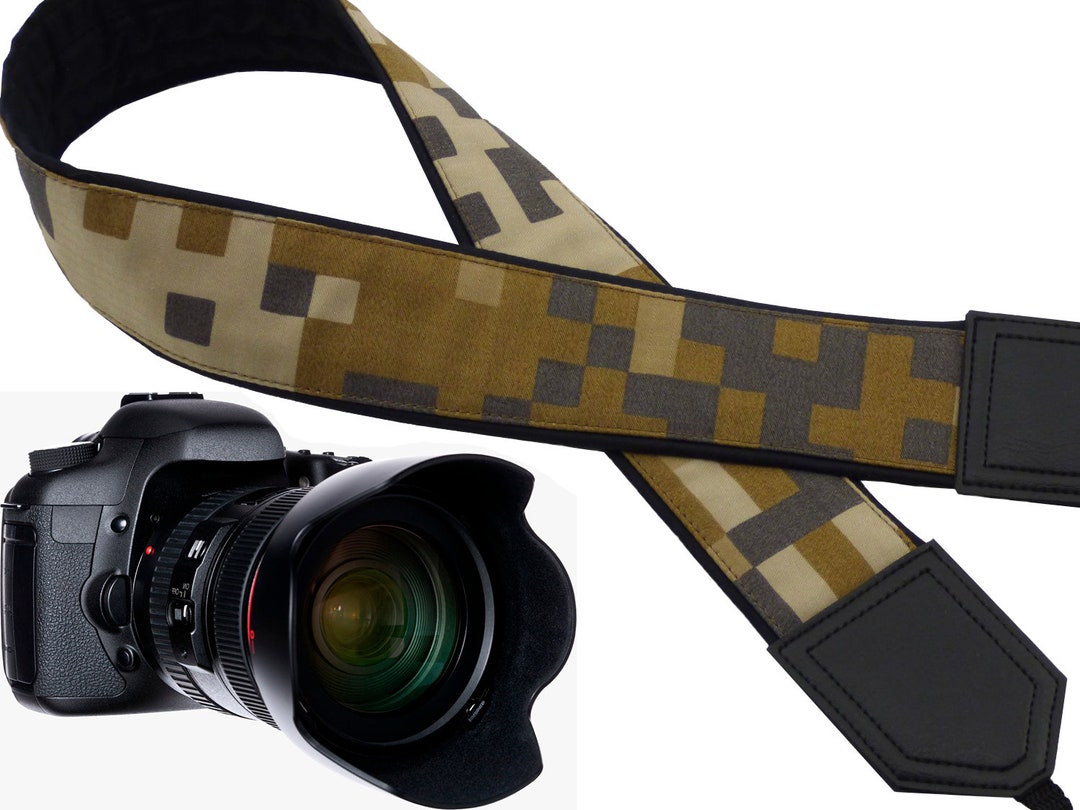 Camera Strap Camouflage. Brown, Beige, Green, Gray DSLR / SLR Camera ...