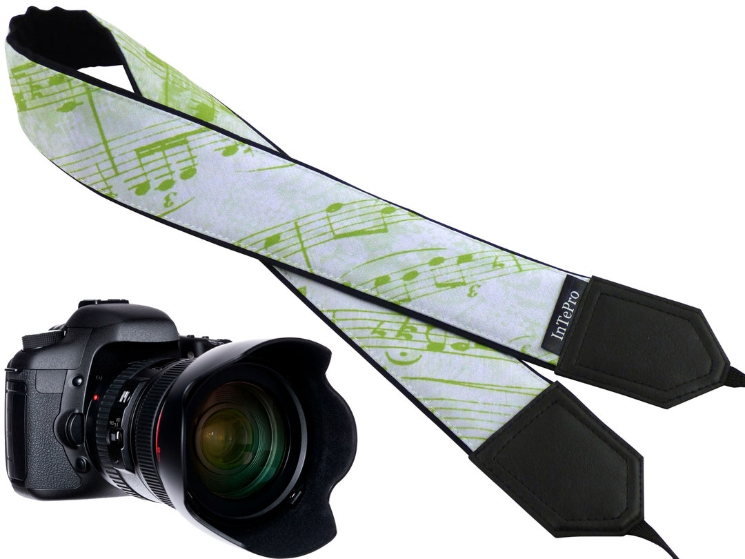 Camera Strap With Vintage Music Notes. Personalized Camera Strap. SLR ...