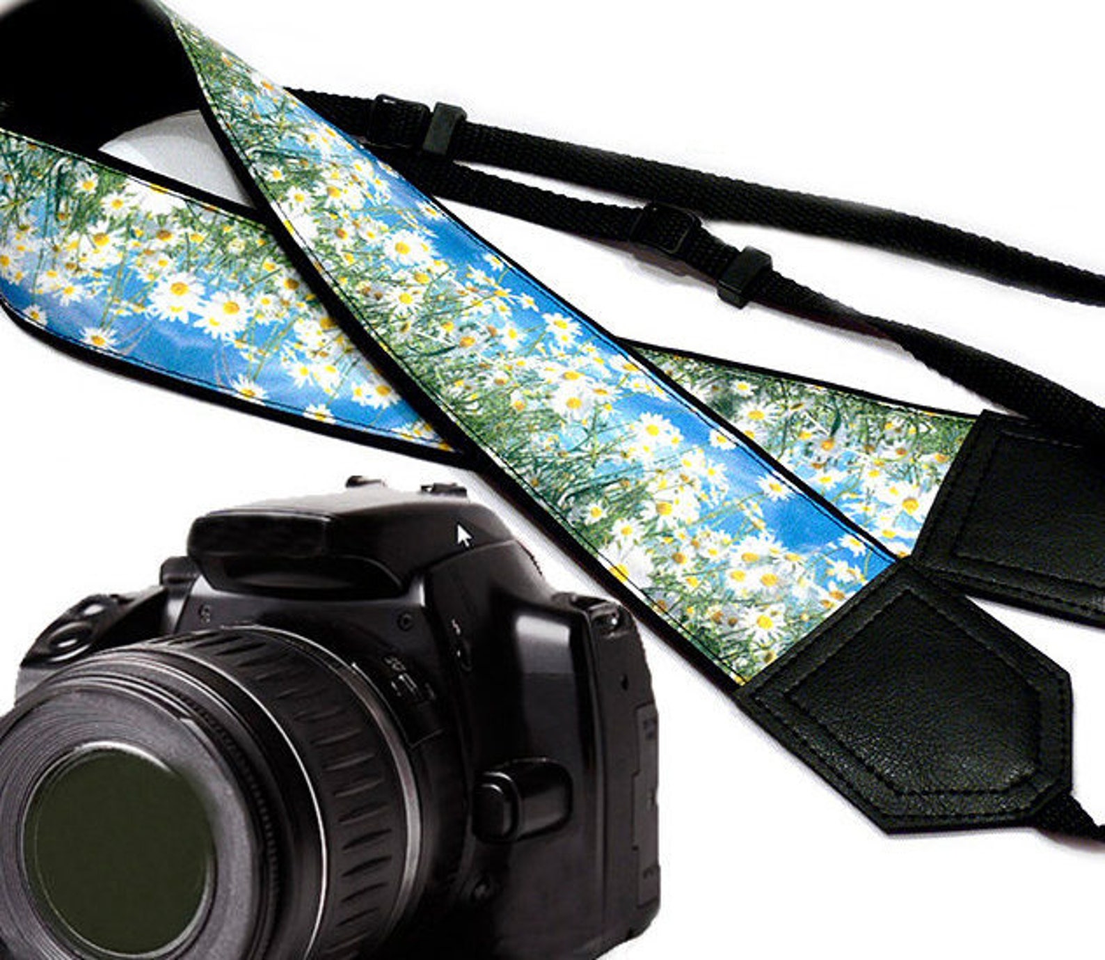 Daisies Camera Strap. Flowers Camera Strap. DSLR / SLR Camera Strap ...