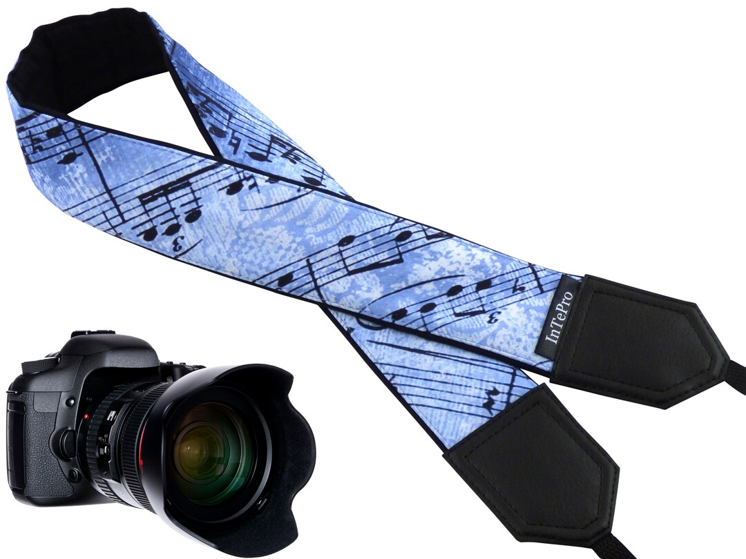 Camera Strap With Vintage Music Notes. Personalized Camera Strap. SLR ...