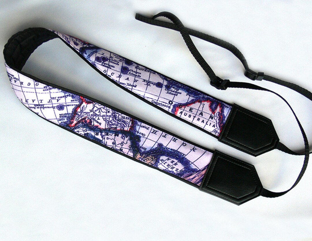 World Map Camera Strap. Map. Australia. North America. Camera ...