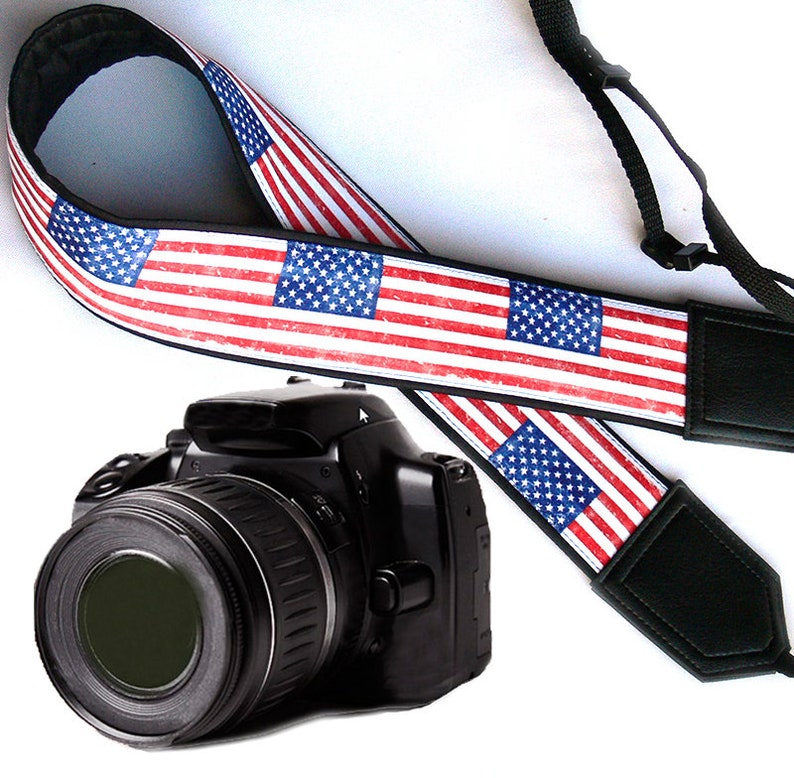 Personalized camera strap-Independence day sale-US flag camera | Etsy