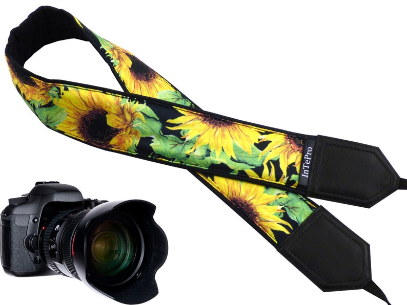 Personalized Camera Strap With Sunflowers. Photo Accessory by | Etsy