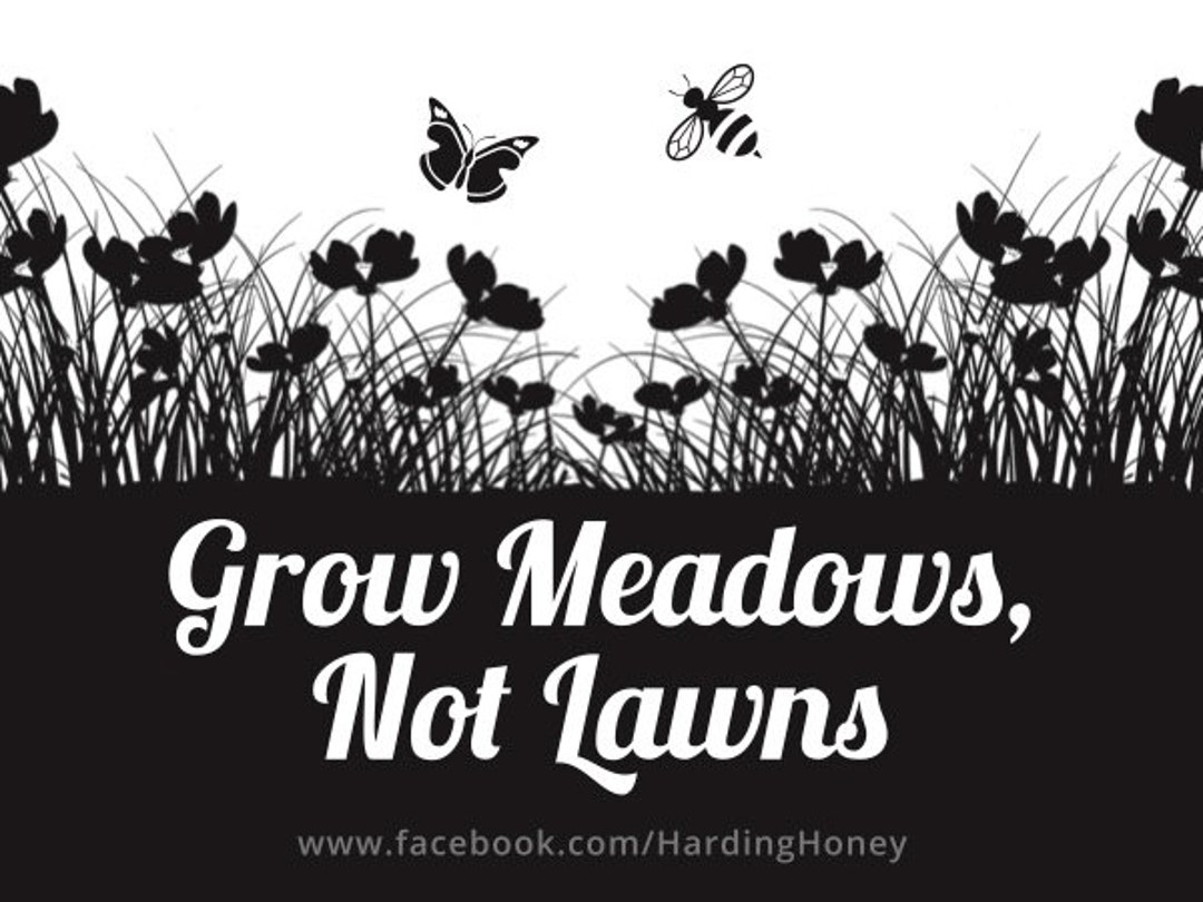 Grow Meadows Not Lawns Vinyl Decal, Car Window Decal, Laptop Decal ...