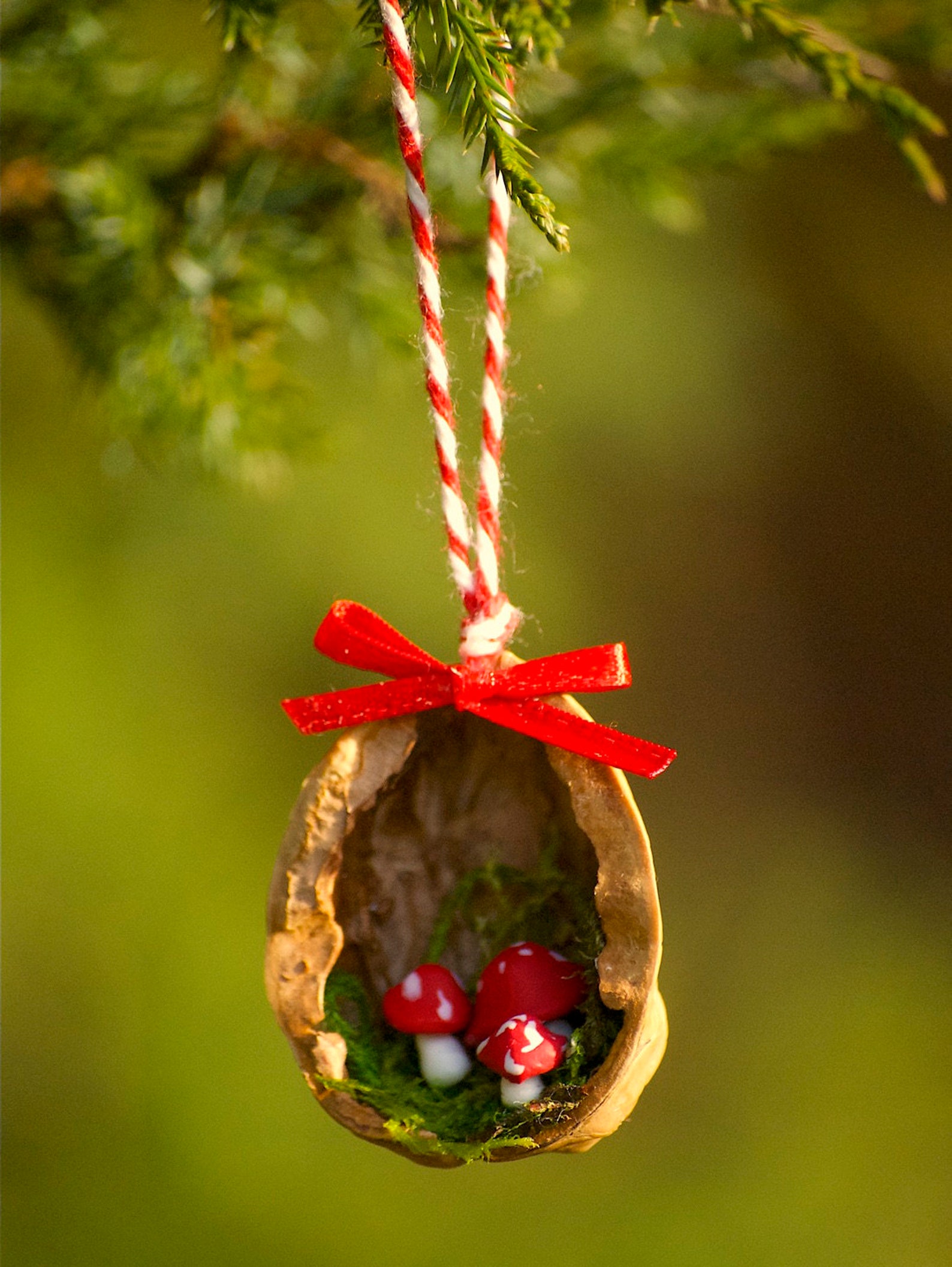Woodland Walnut Ornament Set Owl Fox Fawn deer Mushrooms - Etsy
