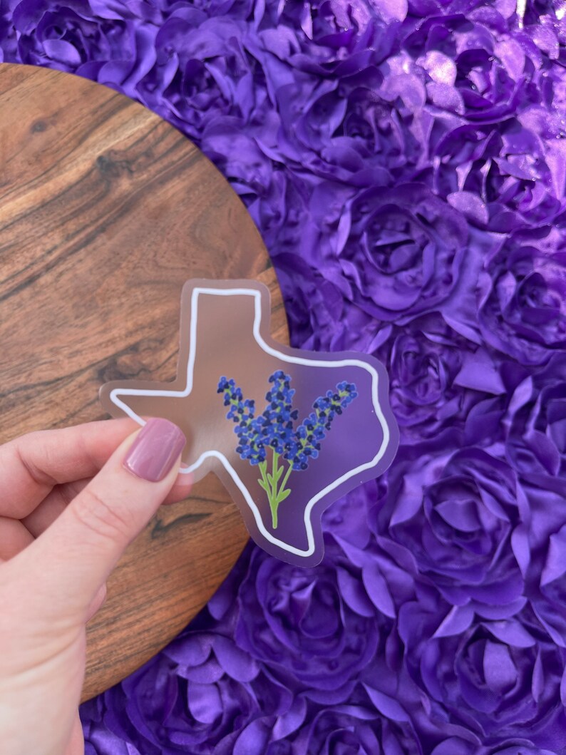 Clear Texas Bluebonnet Sticker Floral Sticker Laptop - Etsy