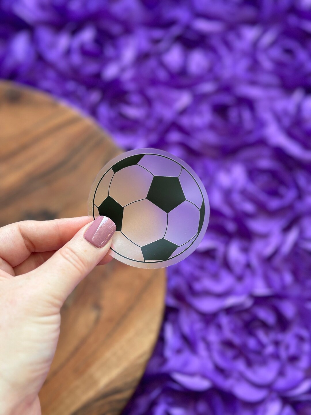 Clear Soccer Ball Sticker: Waterproof Vinyl Decal (2.5x2.5 In.) - Etsy