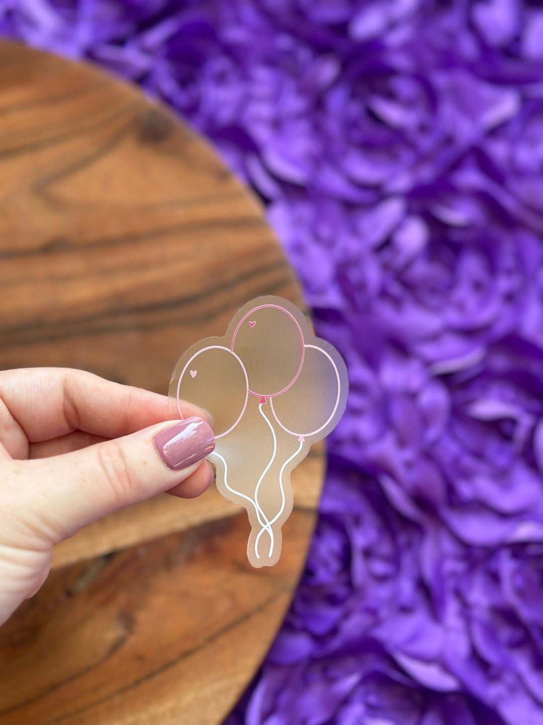 Clear Ballon Sticker, Laptop Sticker, Water Bottle Sticker, Waterproof ...