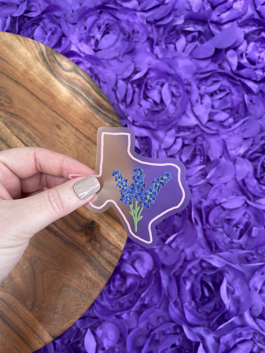 Clear Texas Bluebonnet Sticker: Waterproof Vinyl Decal - Etsy