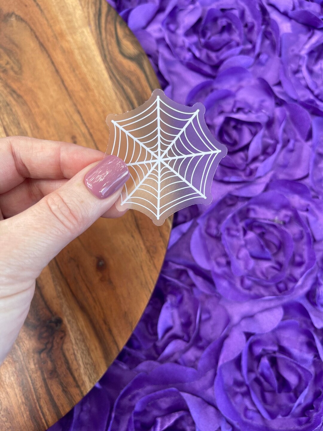 Clear Spiderweb Vinyl Sticker: Waterproof Halloween Decor (2x2 In.) - Etsy