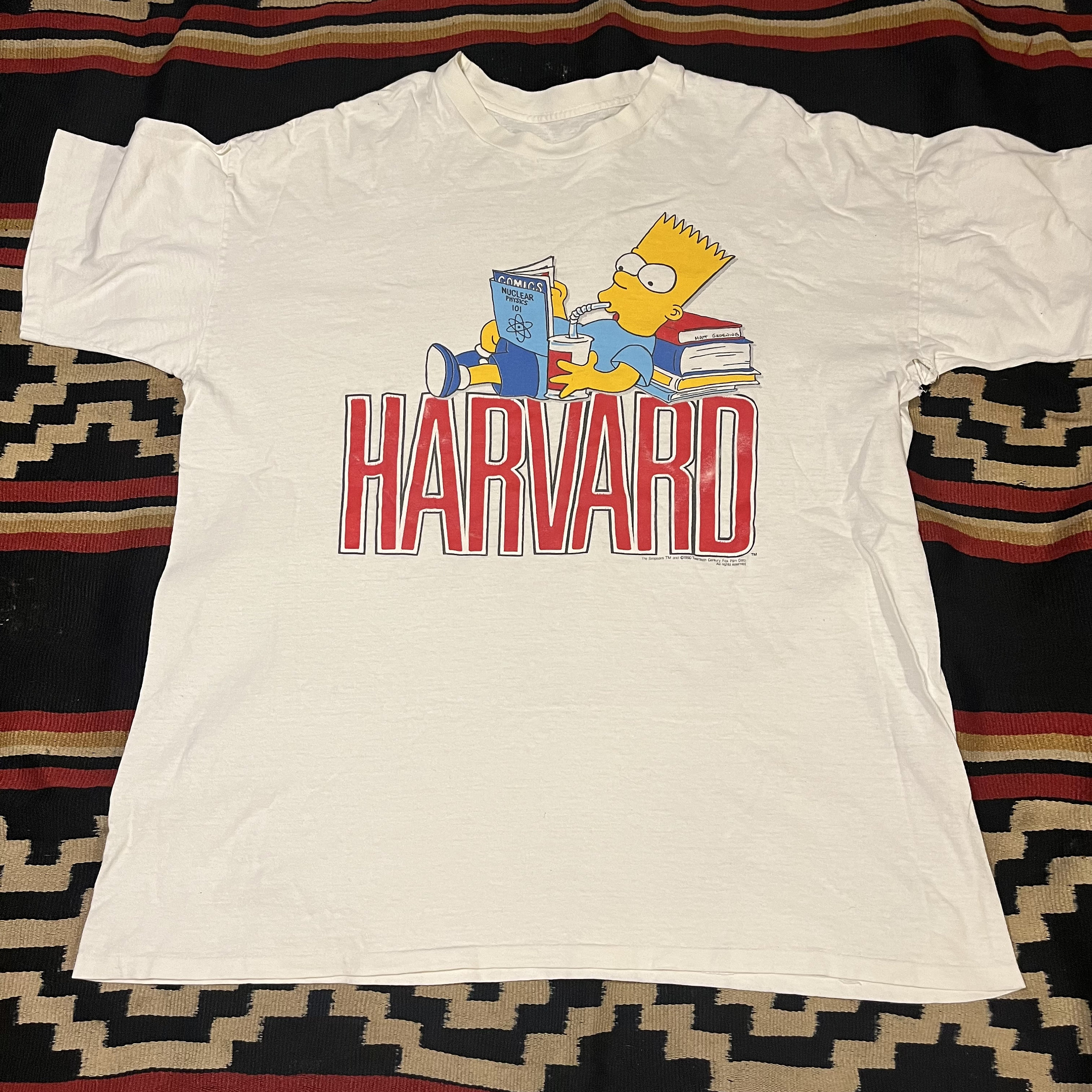 1990s Bart Simpson Harvard Tee - Etsy