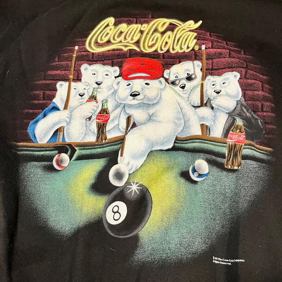 1997 Amazing Coca Cola Billiards Crew Neck Size L Fruit Made in Usa - Etsy