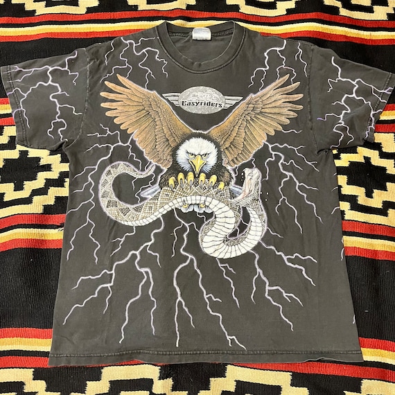 1990s easy rider magazine eagle all overprint see pi… - Gem