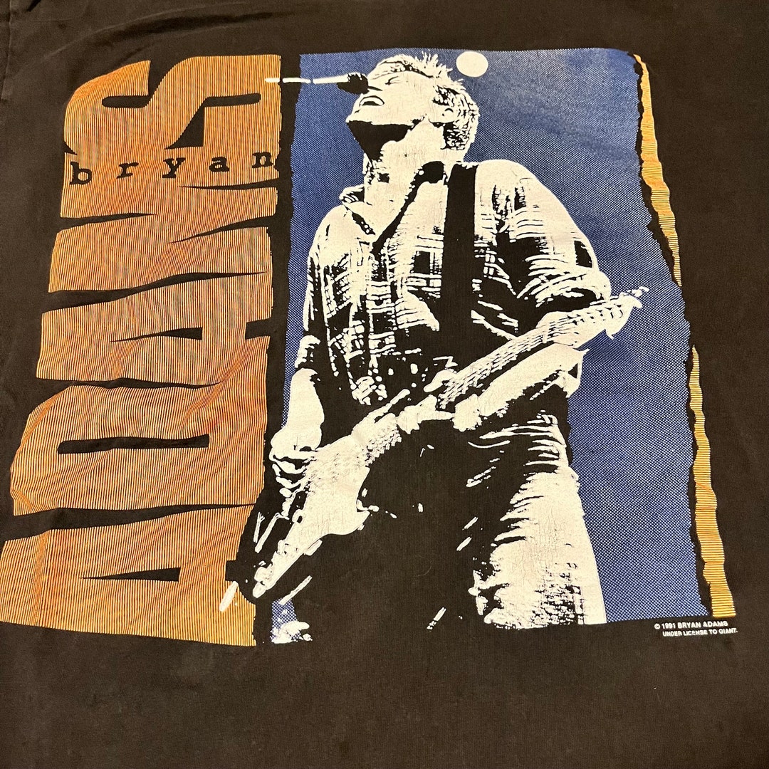 1991 Bryan Adams Waking up the World Tour Single Stitch Made in Usa ...