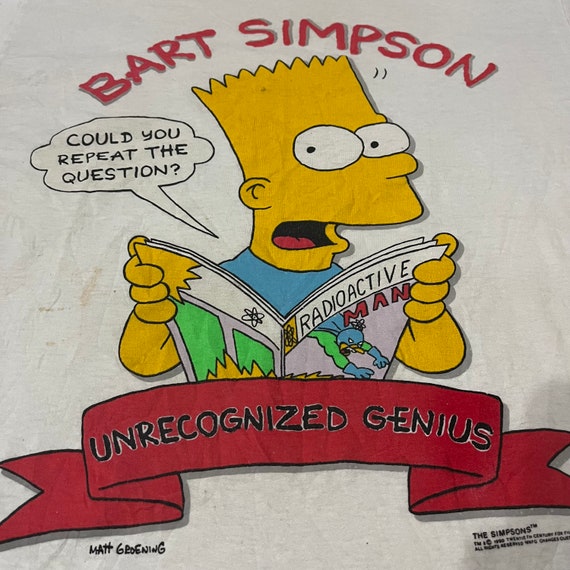 1990 original simpsons merch bart reading radio activ… - Gem