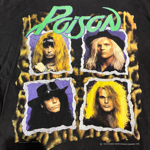 80s glam rock band poison tour 90-91’ flesh and blood… - Gem