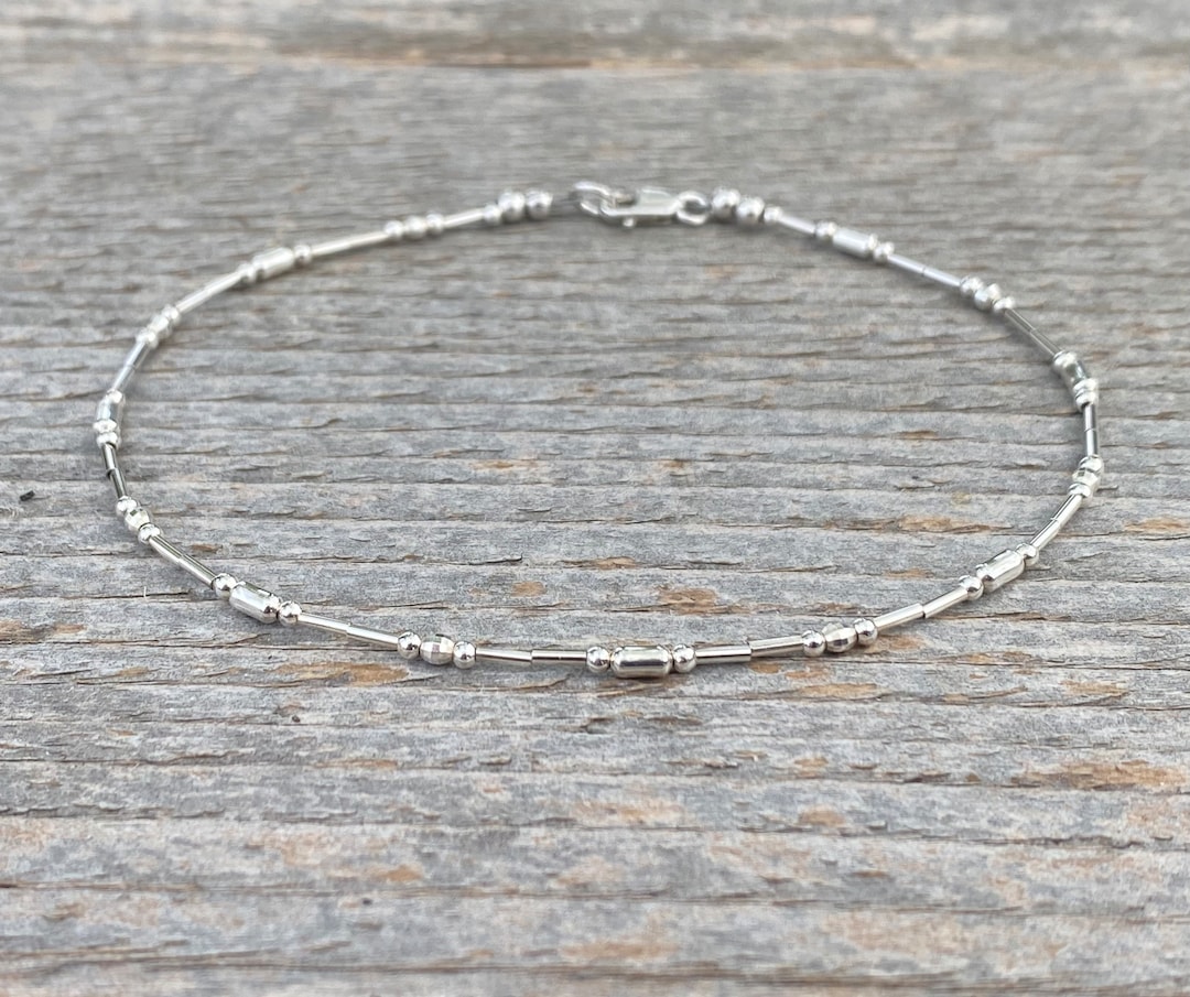 Ankle Bracelet - Sterling Silver Ankle Bracelet - Etsy