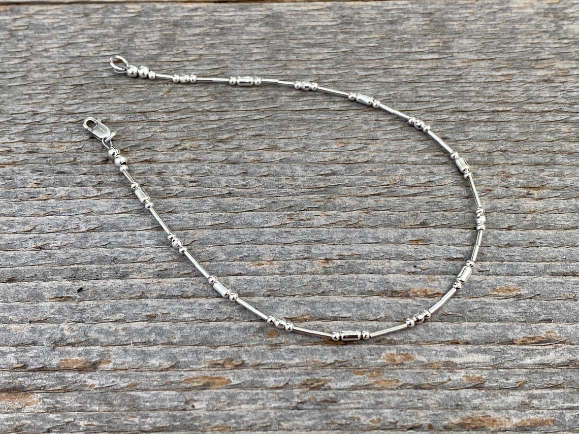 Ankle Bracelet Sterling Silver Ankle Bracelet - Etsy