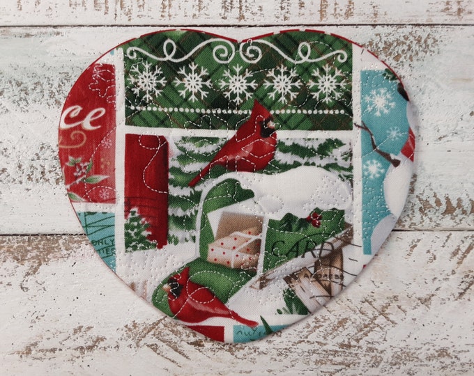 Cardinal Super Cute Mug Rug Coaster 5 X 5 - Etsy